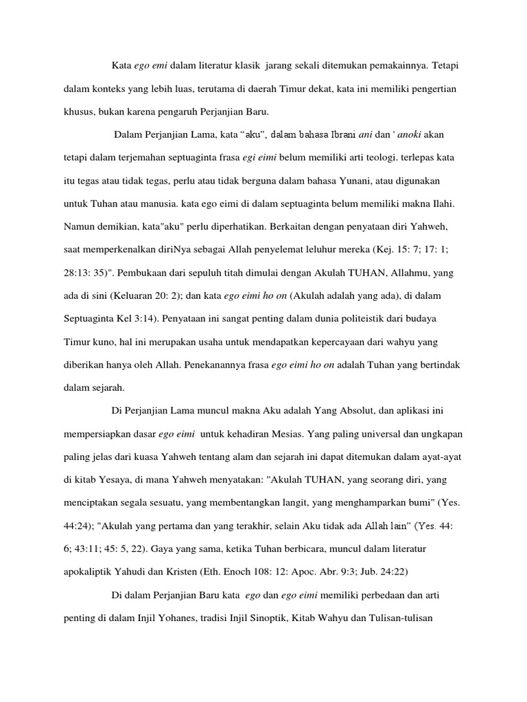 Ego Eimi | PDF