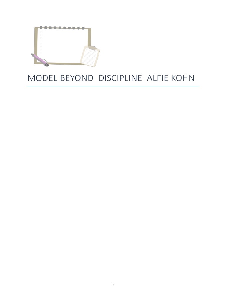 Model Beyond Discipline Alfie Kohn 2 | PDF