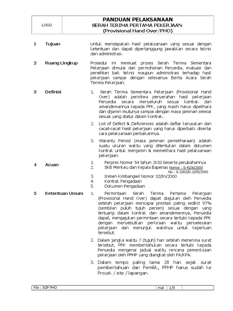 Contoh Sop Pho | PDF