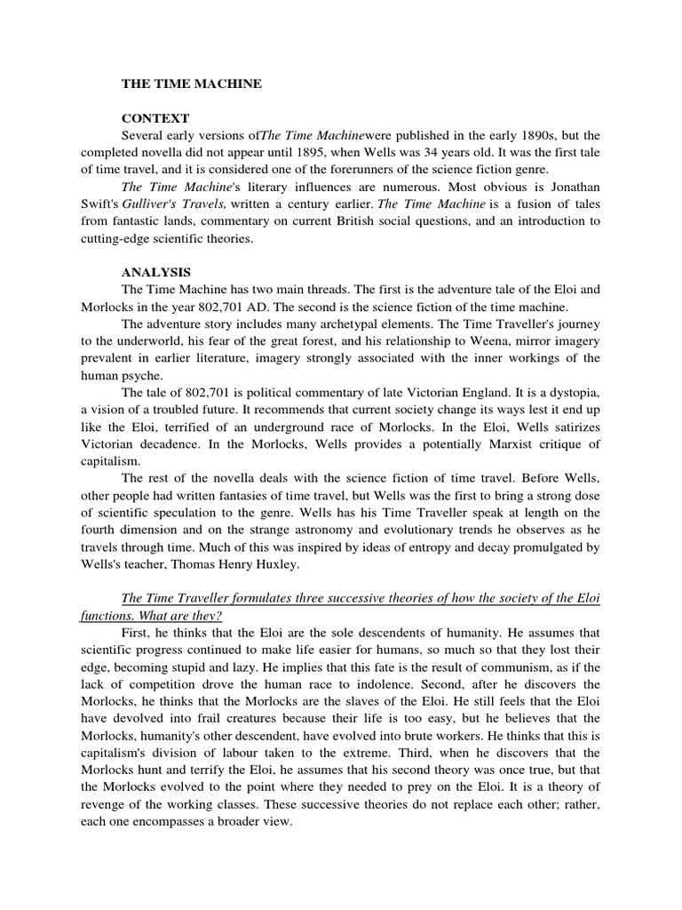 The Time Machine | The Time Machine | Science Fiction