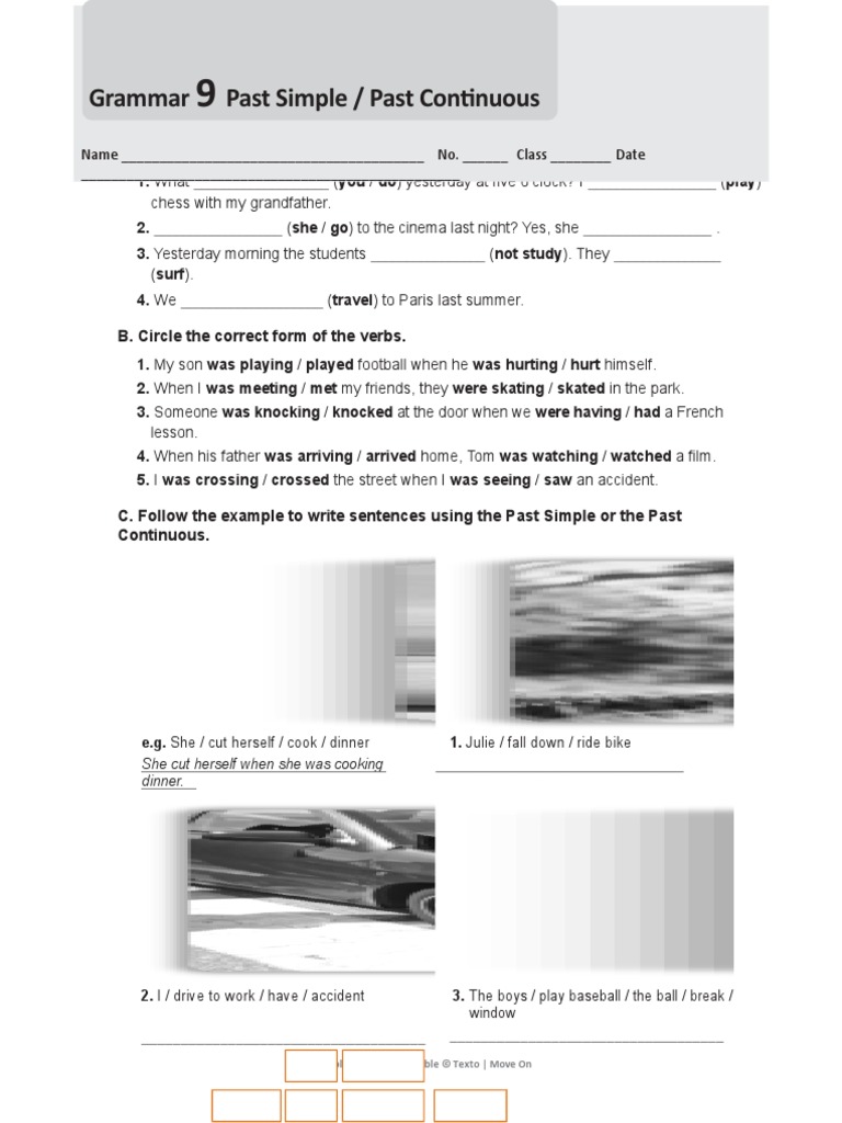 Grammar 9 Worksheet | PDF