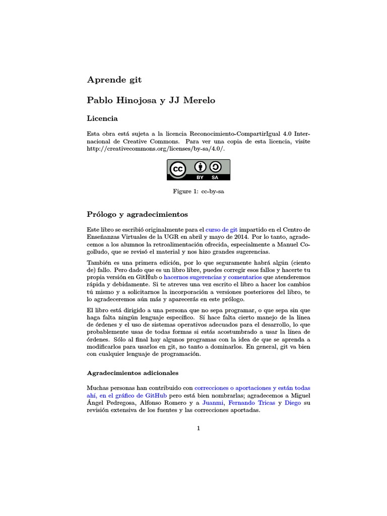Aprendegit PDF | PDF | Control de versiones | Software libre