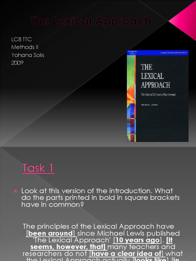 Presentation On The Lexical Approach | PDF | Lexicon | Idiom