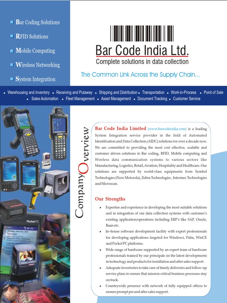 Bar Code Brochure | PDF | Radio Frequency Identification | Barcode
