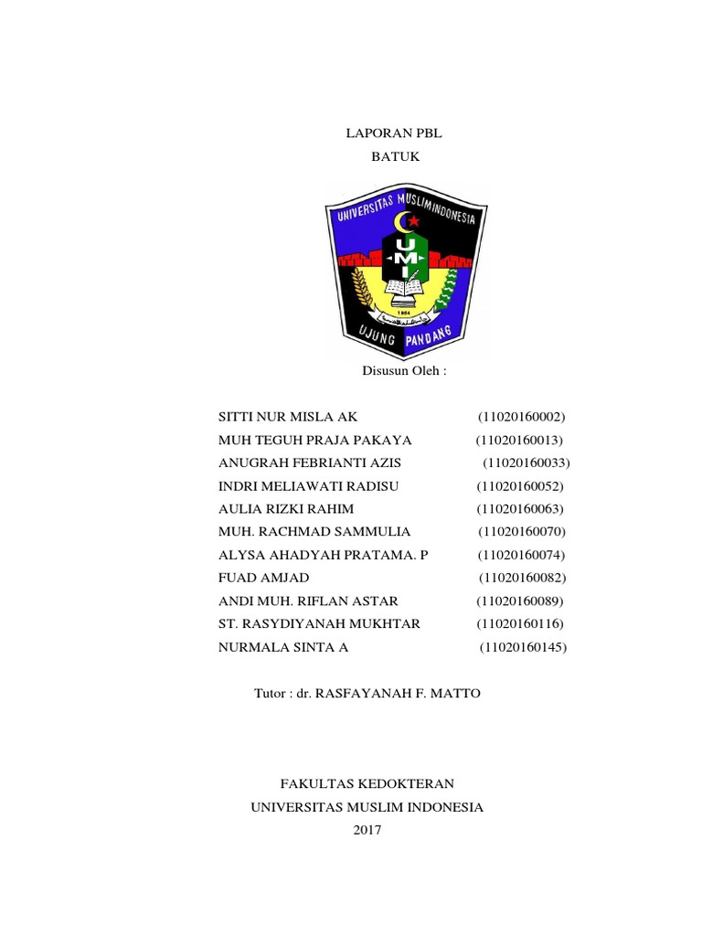 Laporan PBL Modul 1 Batuk Blok Respi | PDF