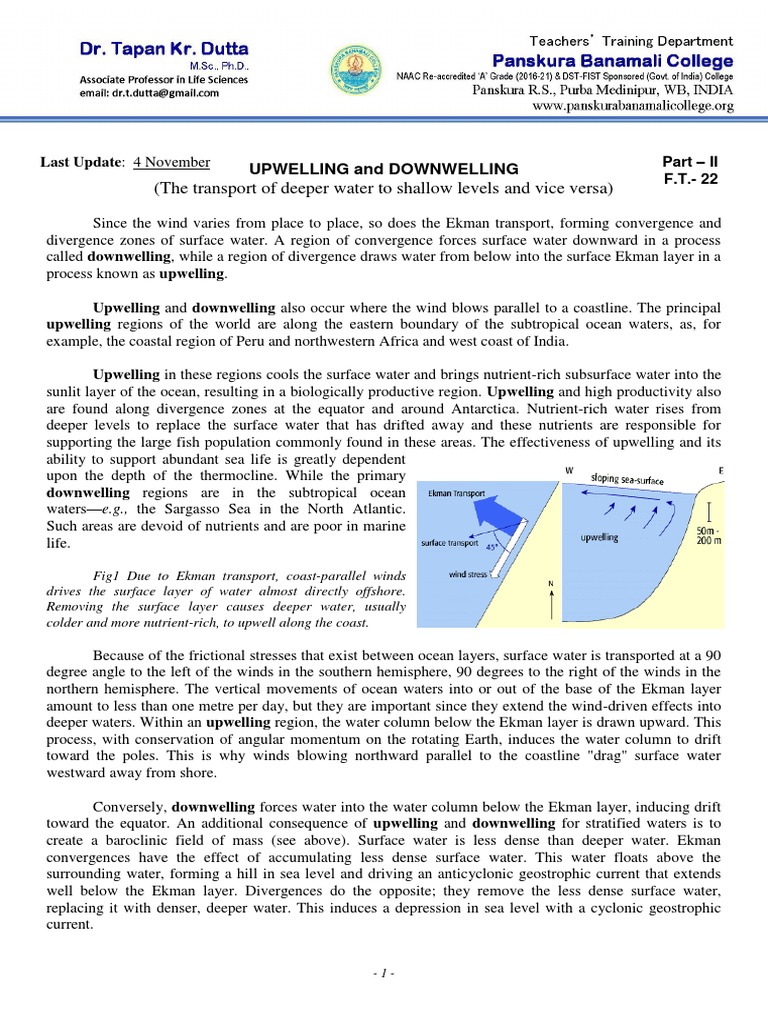 Upwelling and Downwelling Processes | PDF | Sea Surface Temperature | Wound