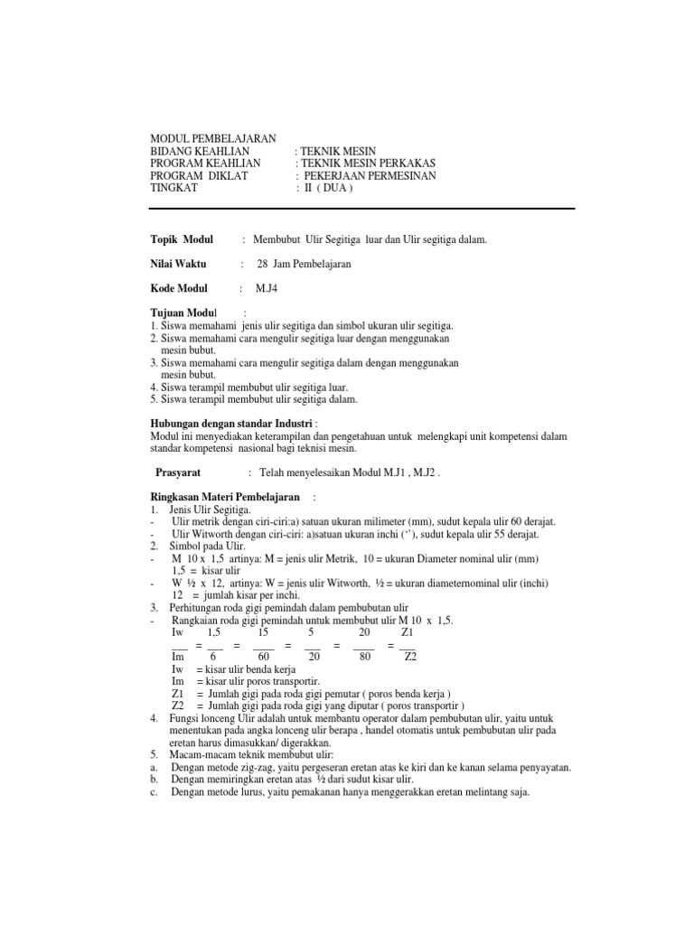 Modul Pembelajaran | PDF