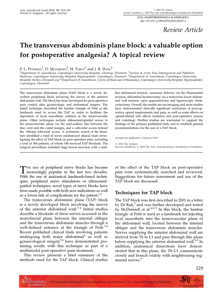 Trans Versus Abdominis Plane Block | PDF | Analgesic | Surgery