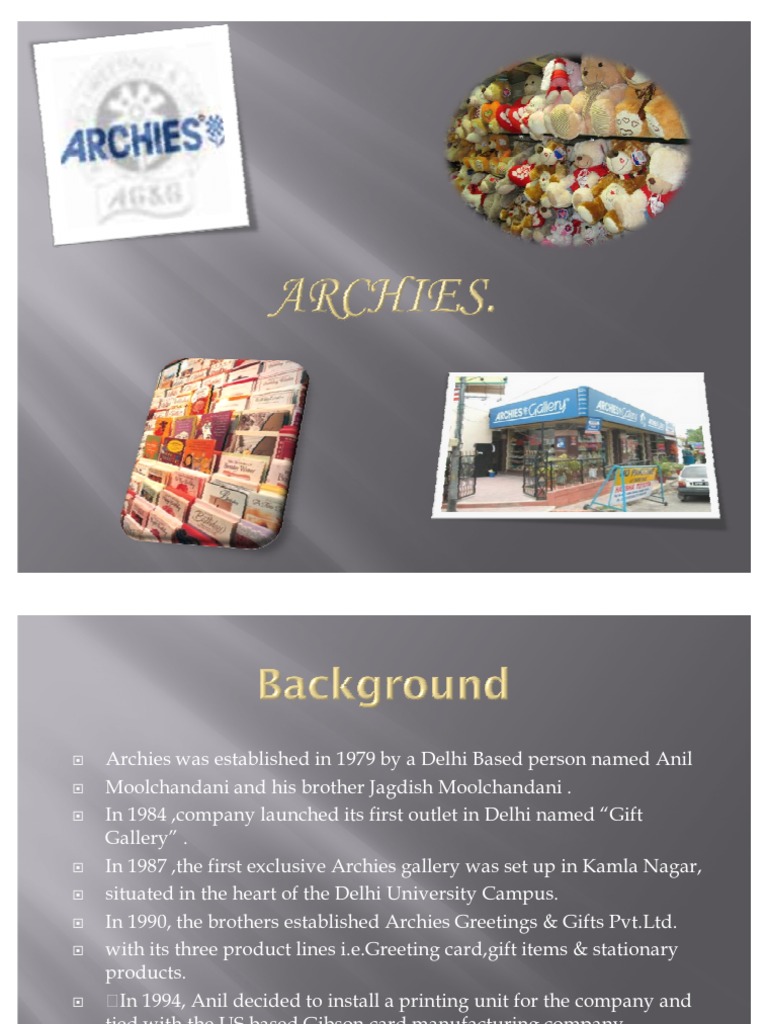 Archies .......... | PDF | Franchising | Retail