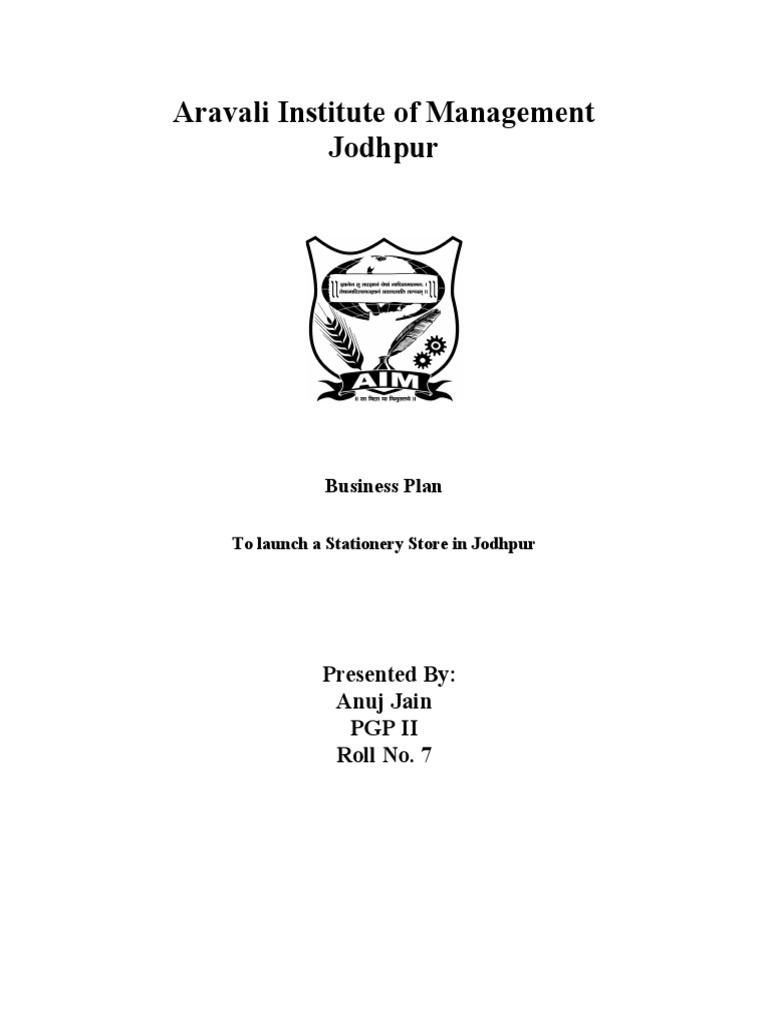 Stationery Business Plan Final Pdf Download Free Pdf Interest