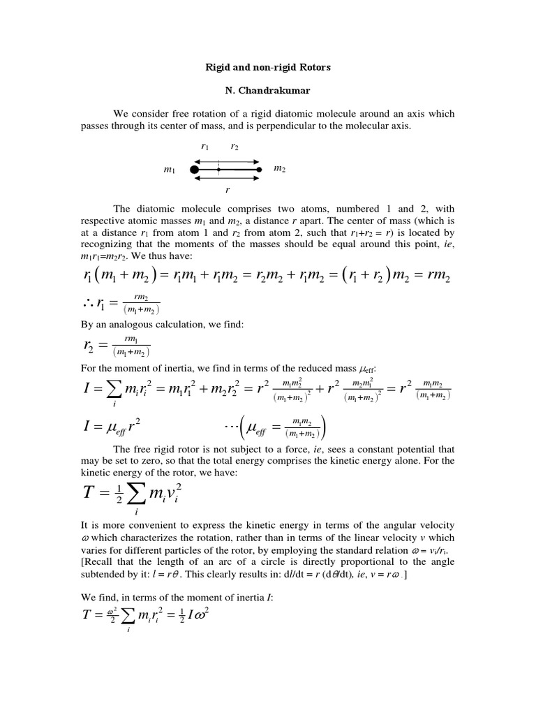 Rigid and Non-Rigid Rotors | PDF | Rotation Around A Fixed Axis ...