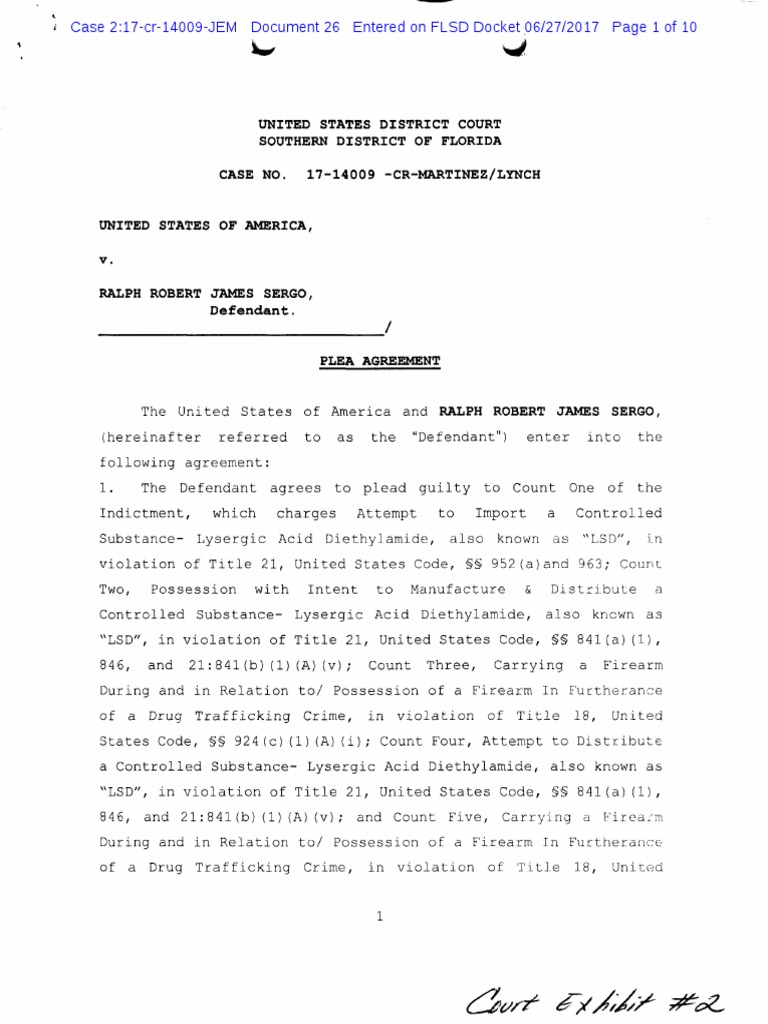 Sergo Plea | PDF | United States Federal Sentencing Guidelines | United ...