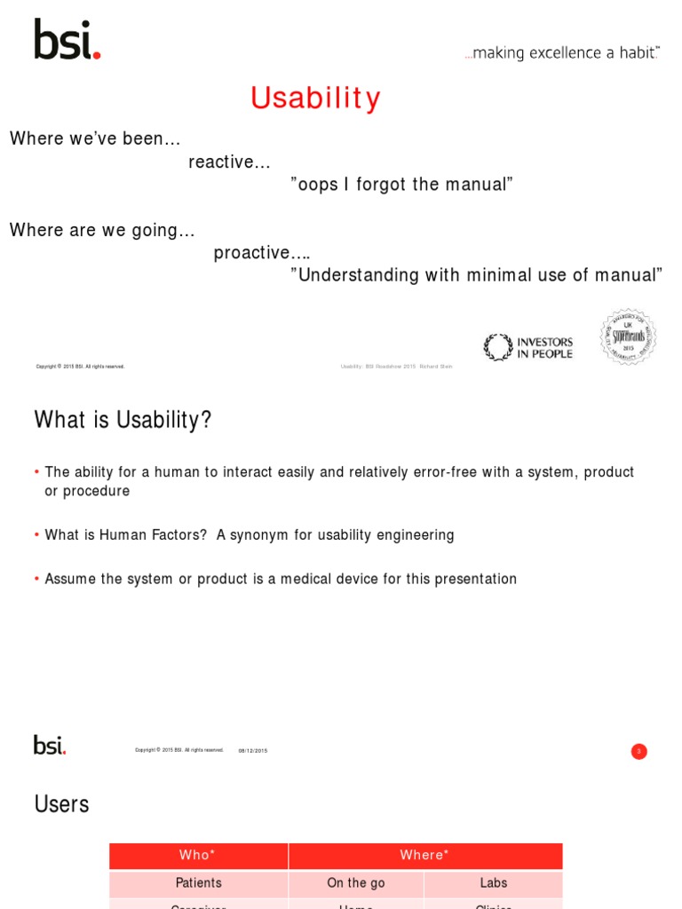 Usability Best Practices | PDF | Usability | Medical Device