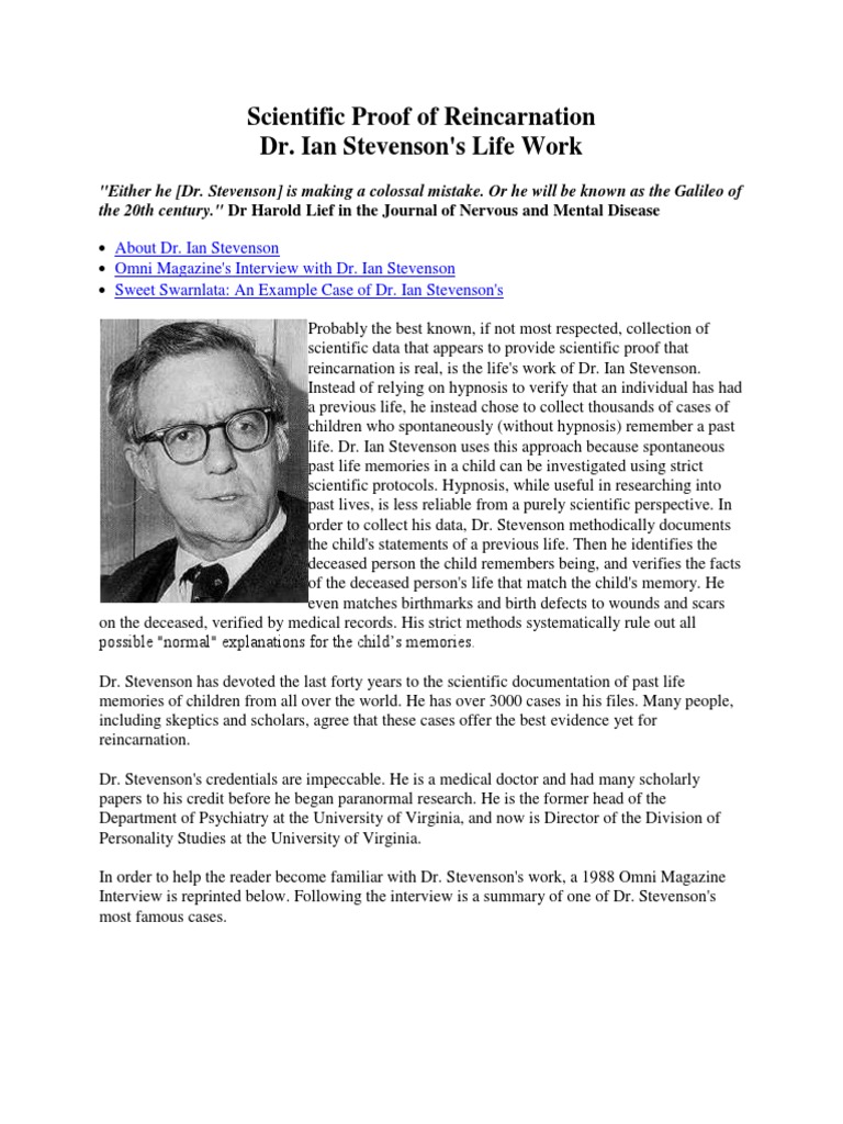 Scientific Proof of Reincarnation | PDF | Reincarnation | Hypnosis