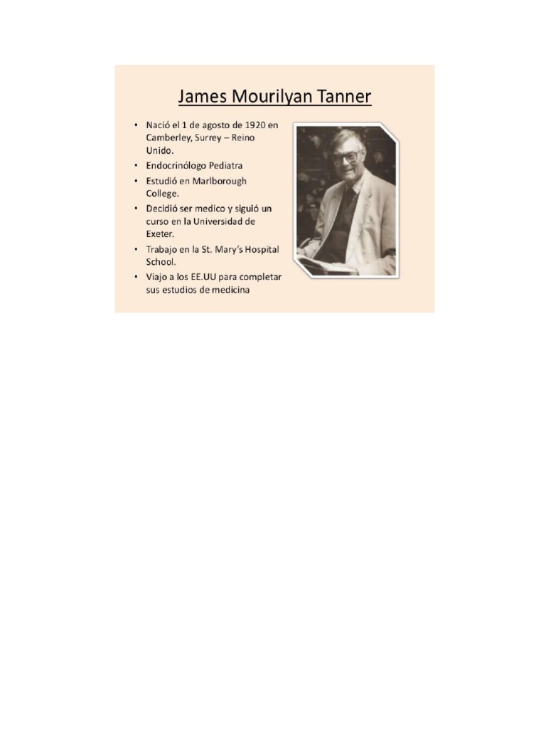 Legado del Dr. James Tanner en Auxología | PDF | Hormona | Hormona de ...