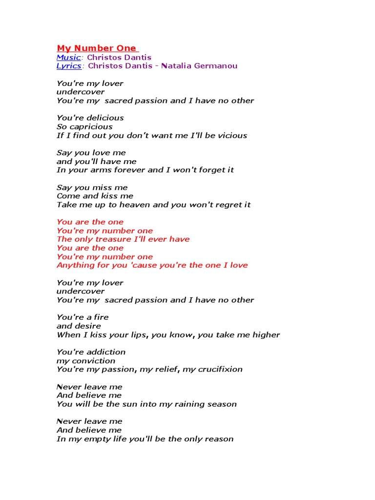 Helena Paparizou - My Number One | PDF