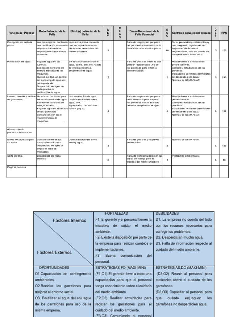 Amef y Matriz Foda | PDF | Contaminación | Agua