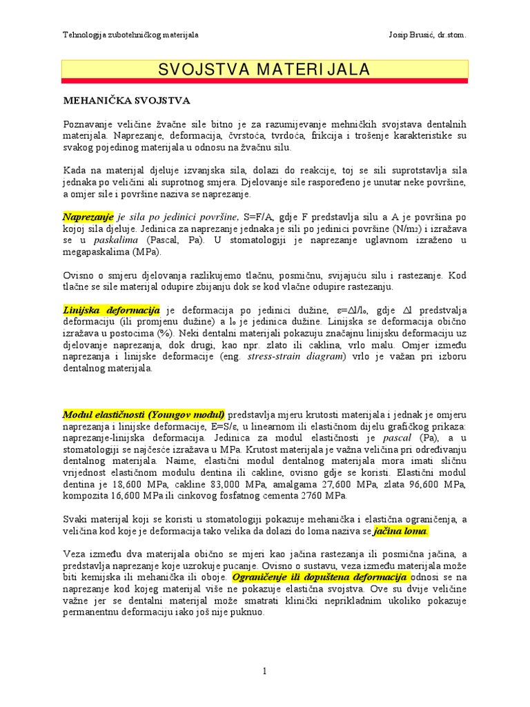 Svojstva Materijala PDF | PDF
