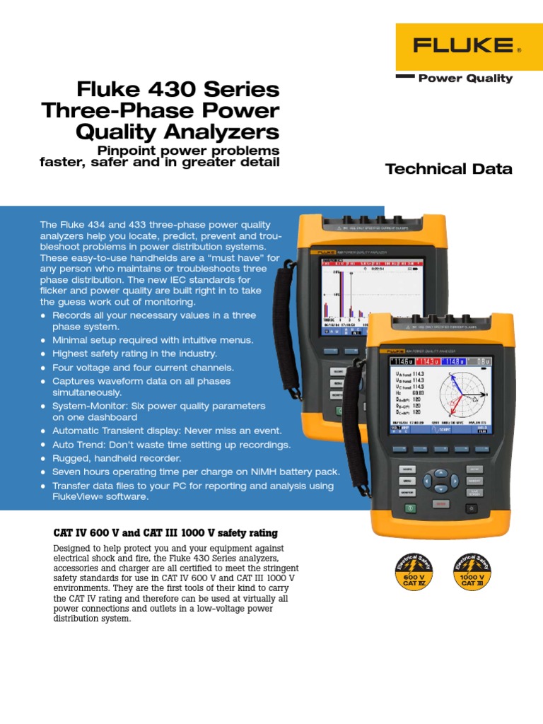 Fluke 430 Series | PDF | Ac Power | Electricity