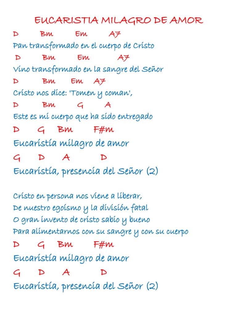 Eucaristia Milagro De Amor Eucaristía Contenido De La Biblia