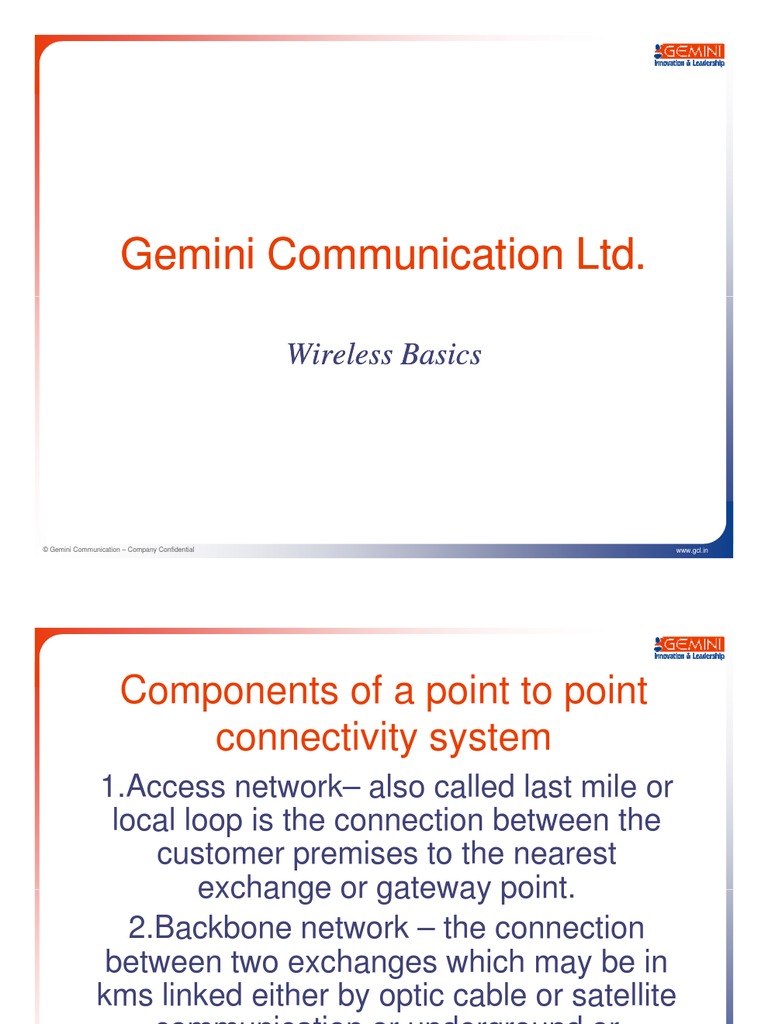 Gemini Communication Ltd. Gemini Communication LTD.: Wireless Basics ...