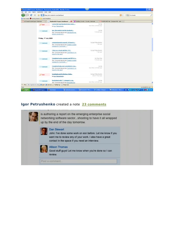 Comments Screen Shot | PDF