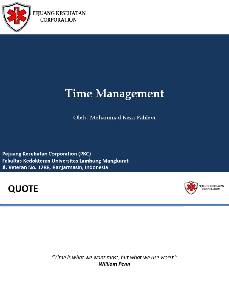 Presentasi Time Management | PDF