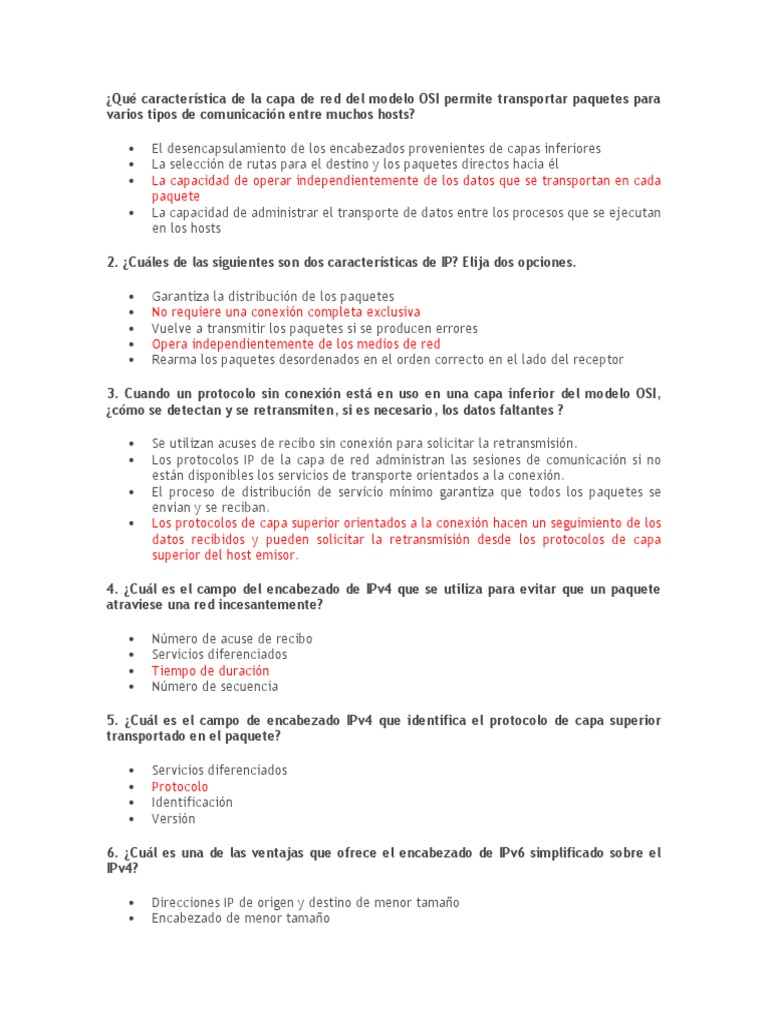 Examen CCNA 1 Capitulo 6 | PDF | Enrutador (Computación) | Yo Pv6