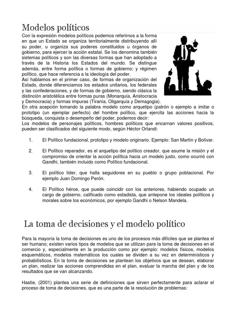Modelos Políticos | Descargar gratis PDF | Toma de decisiones | Formas ...