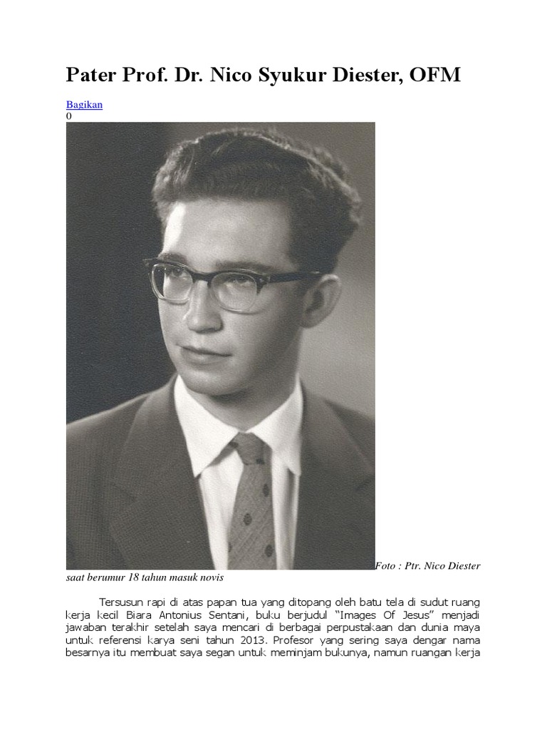 Pater Prof. Dr. Nico Syukur Diester, OfM | PDF