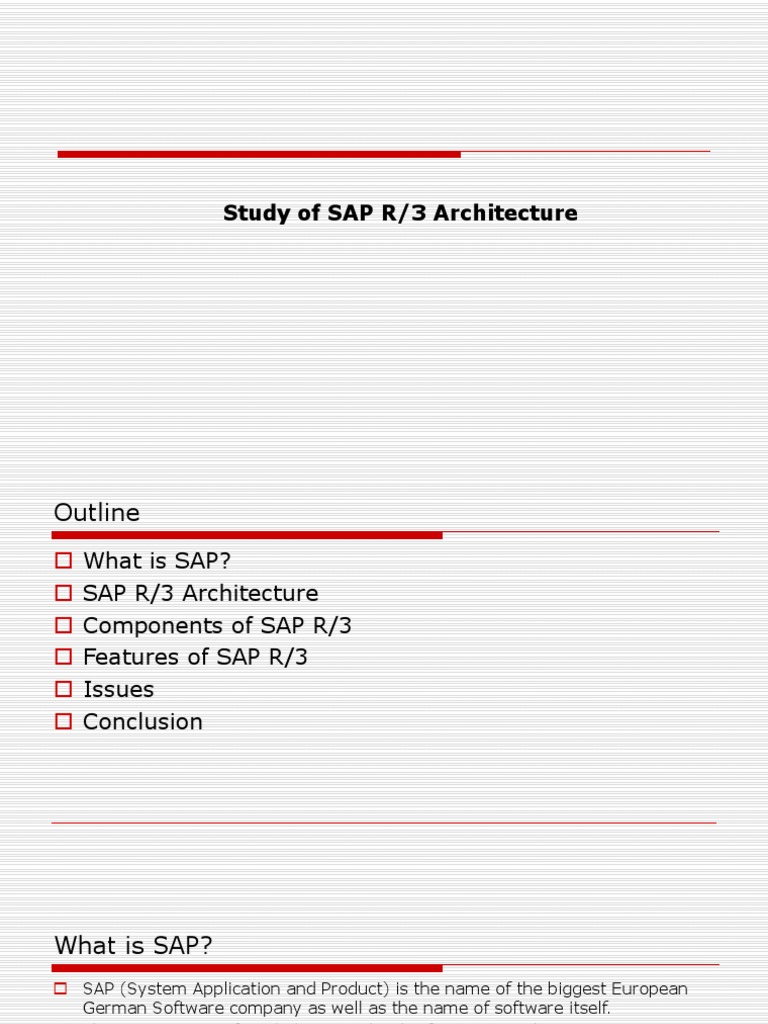 Study of SAP R/3 Architecture | PDF | Sap Se | Server (Computing)
