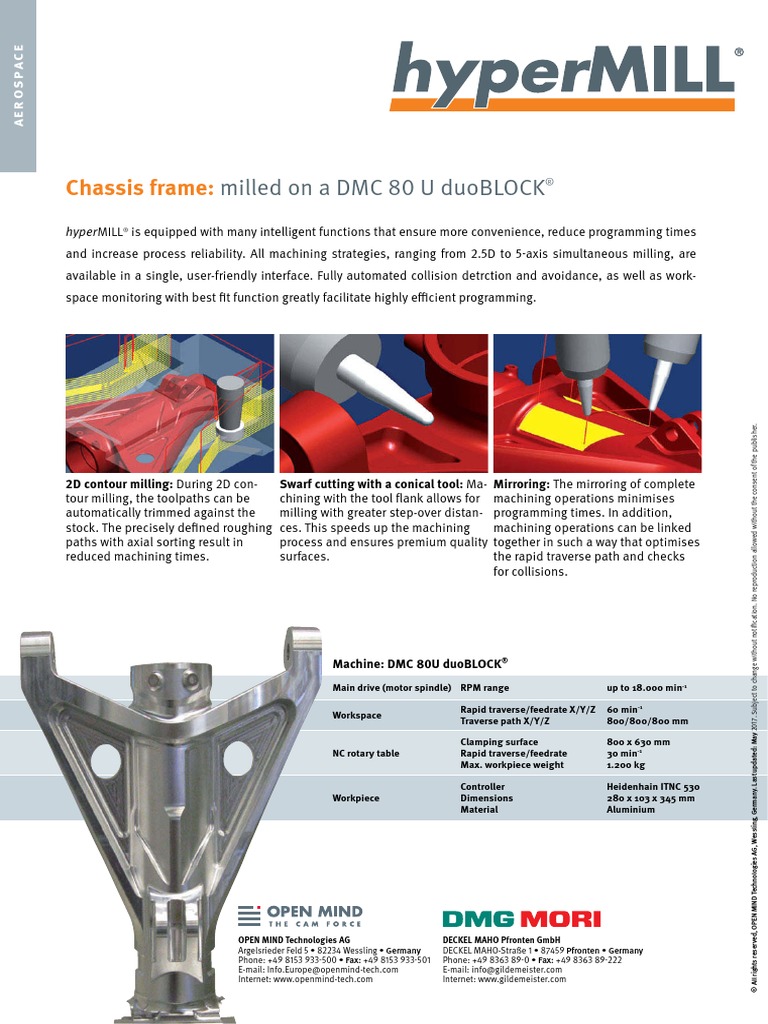 DS DMG DMC 80 U DuoBLOCK Aerospace Chassis Frame en | PDF | Machining ...