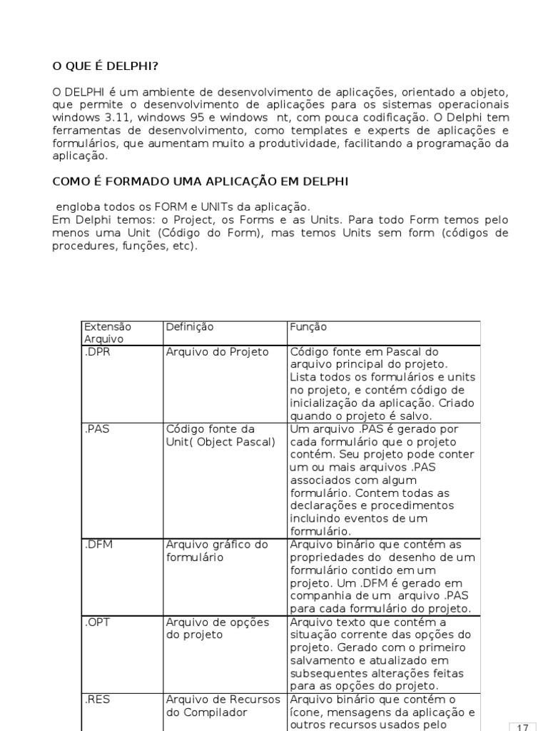 Aula Delphi 4 Pdf Janela Informática Classe Programação De