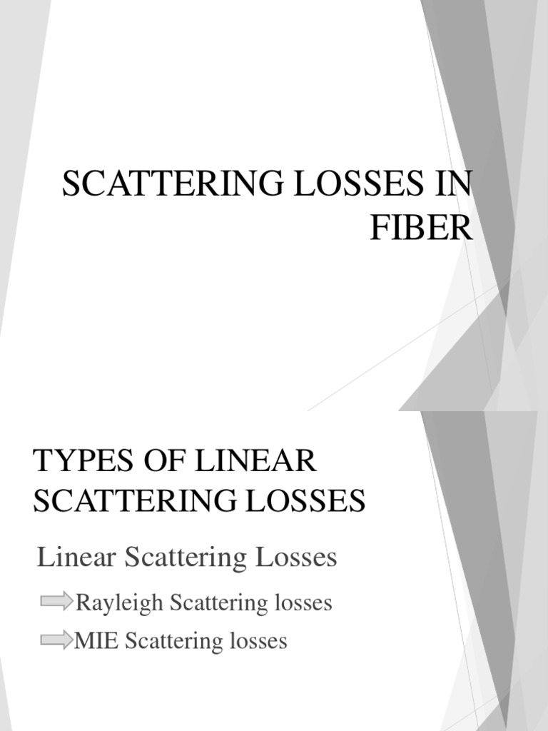 Scattering Loss | PDF | Scattering | Optical Fiber