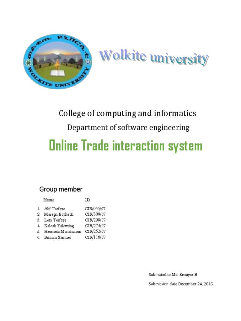 Group 1 Object Oriented System Analysis Design Project | PDF | Use Case ...