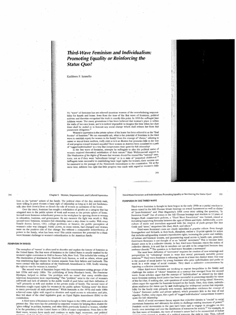 Third Wave Feminism | PDF