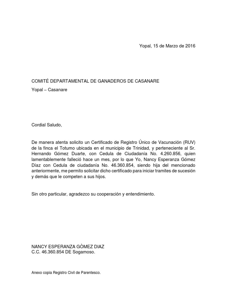 Carta Comite Ganadero