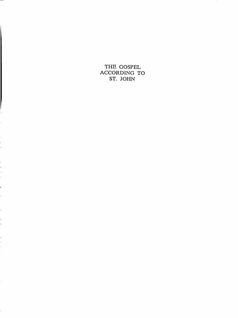 (C. K. Barrett) The Gospel According To St. John | PDF | Gospel Of John ...