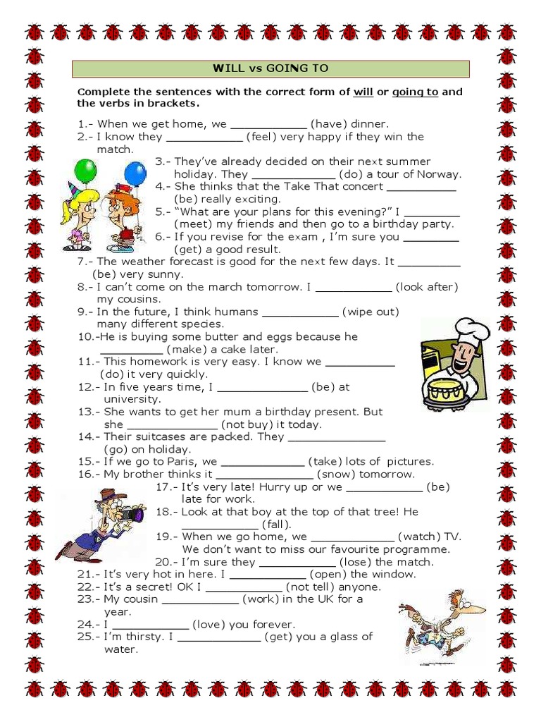 will-vs-going-to1.pdf | Leisure