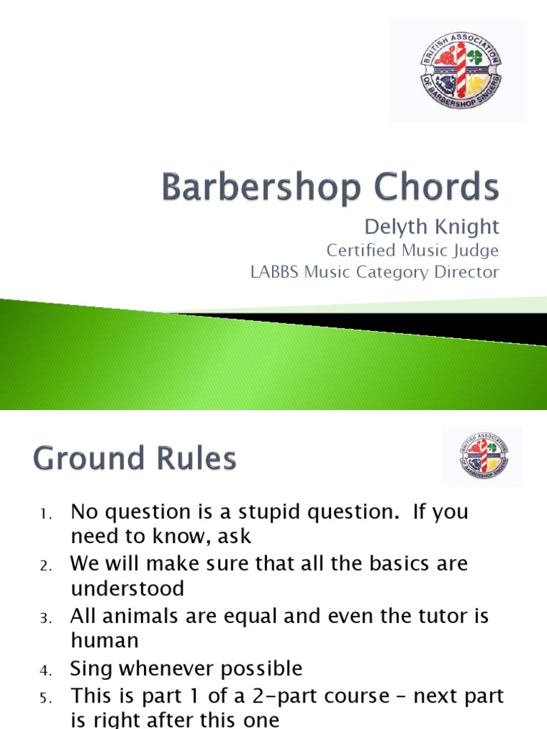Barbershop Chords Pdf Harmony Chord Music