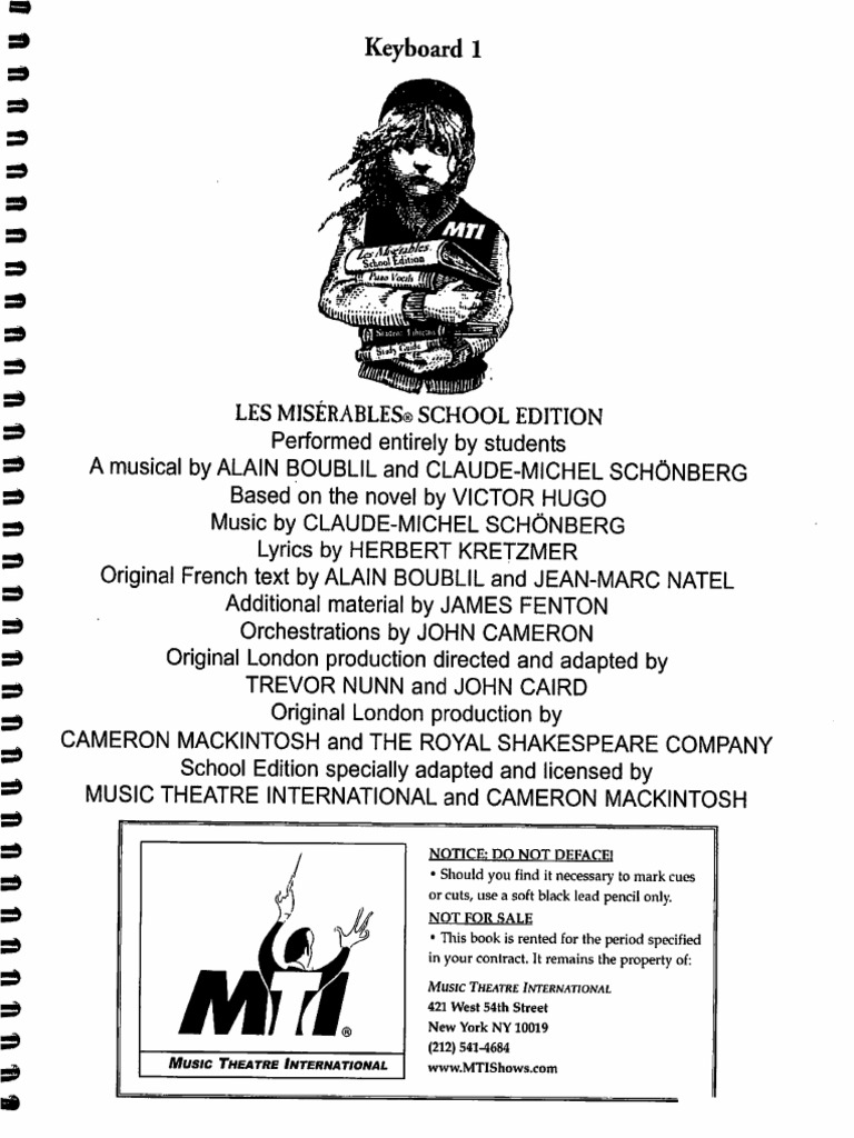 Les Miserables - School English - Keyboard 1 | PDF