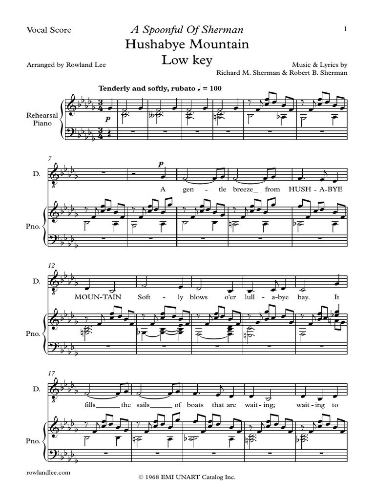 Hushabye Mountain - Low Key | PDF | Alphabet latin | Phonétique