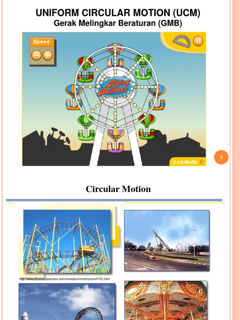 Uniform Circular Motion (Ucm) : Gerak Melingkar Beraturan (GMB) | PDF ...