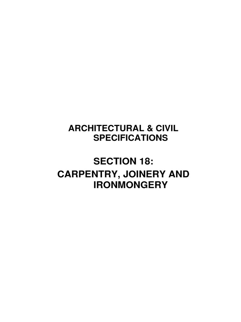 Carpentry, Joinery and Ironmongery | PDF | Door | Carpentry
