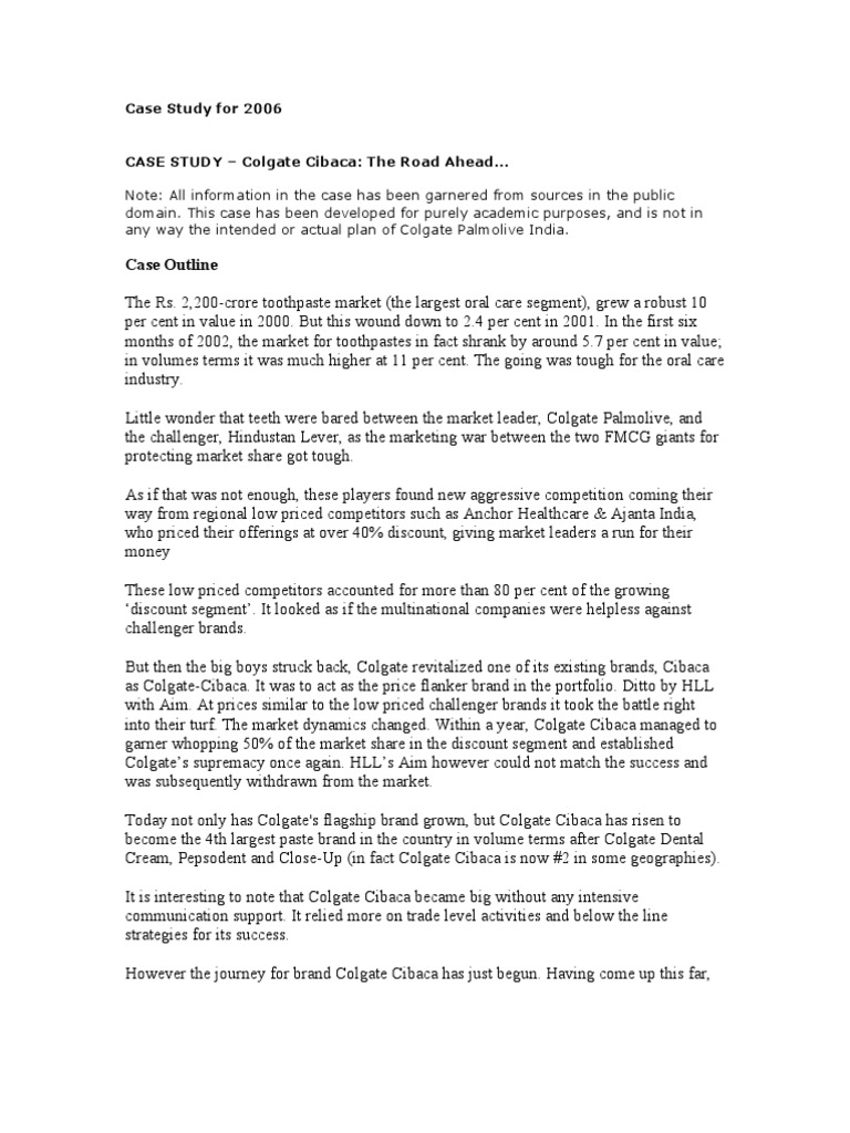 FCB Ulka Cibaca Case | PDF | Oral Hygiene | Brand