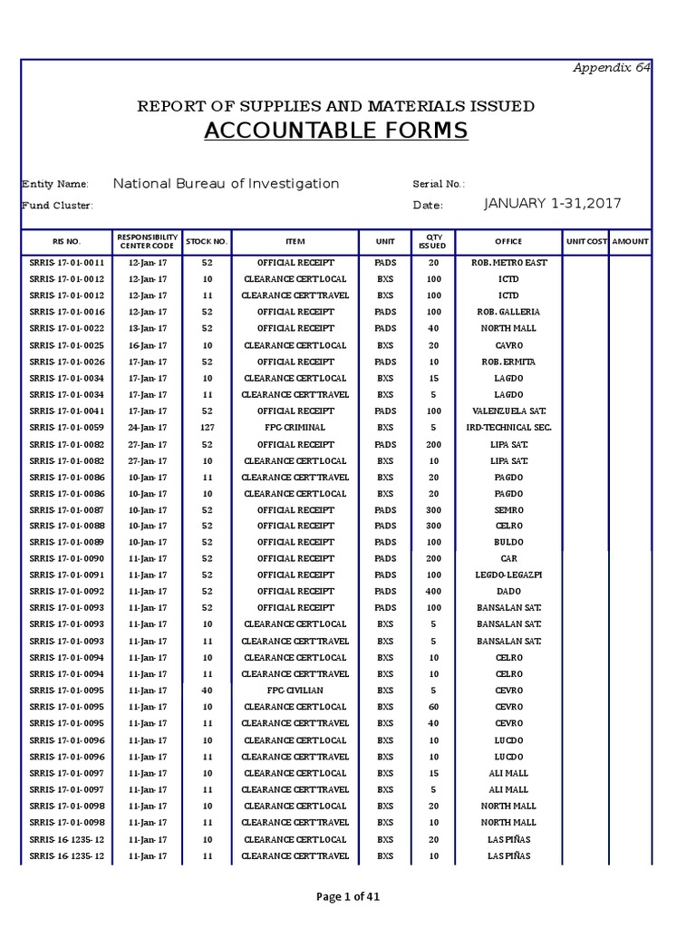 Z's RSMI Accountable Forms | PDF | Financial Accounting | Business ...