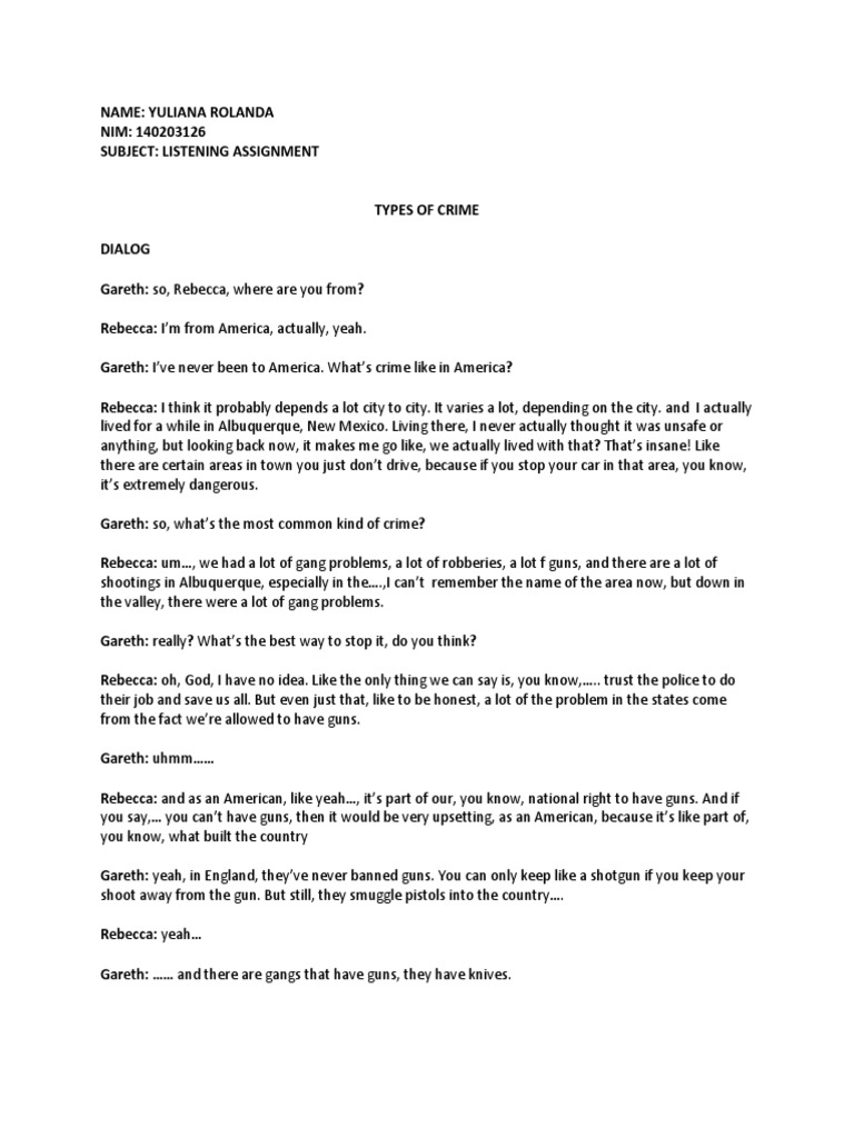 Types of Crime | PDF