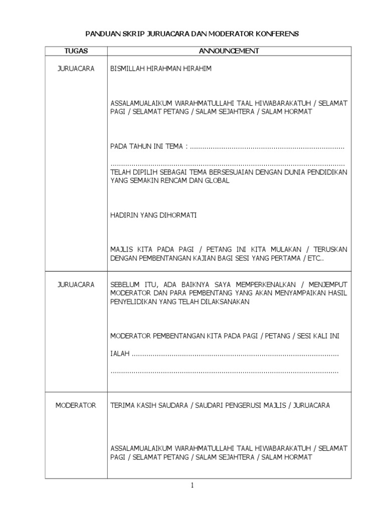 Skrip Moderator 2 | PDF | Komputer | Teknologi & Rekayasa