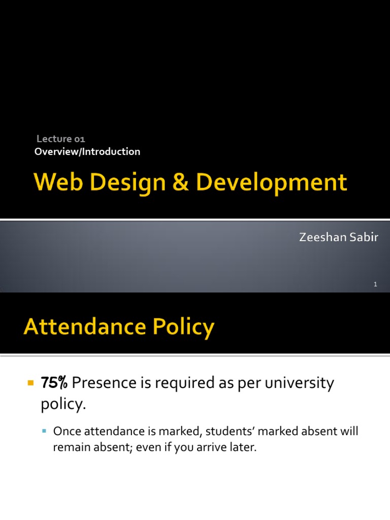 Lecture 01 Introduction PDF | PDF | Web Server | Internet & Web
