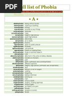 Comprehensive Philias A-Z List | PDF | Pedophilia | Nature